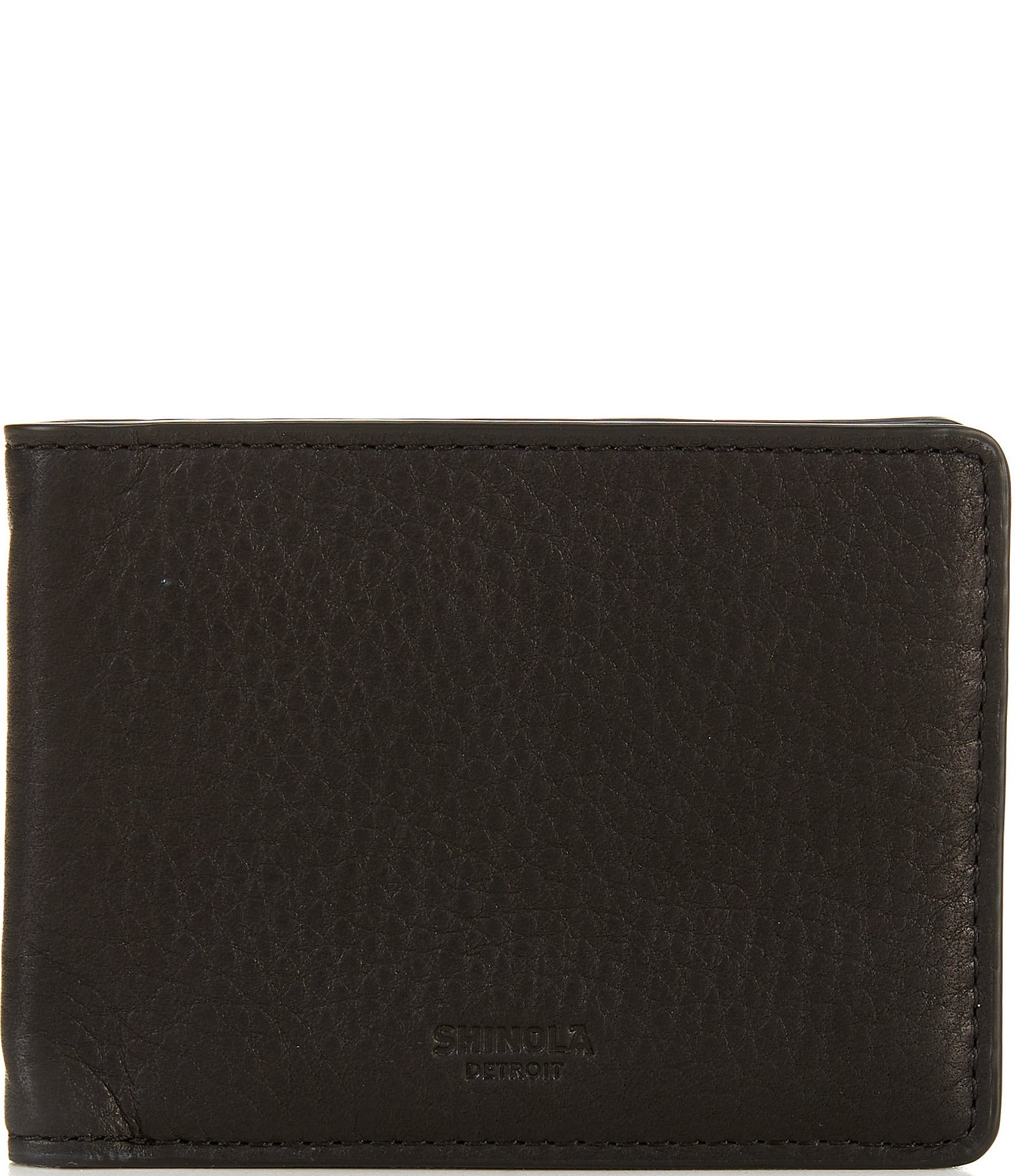 SHINOLA Slim Bifold Natural Grain Leather Wallet | Dillard's