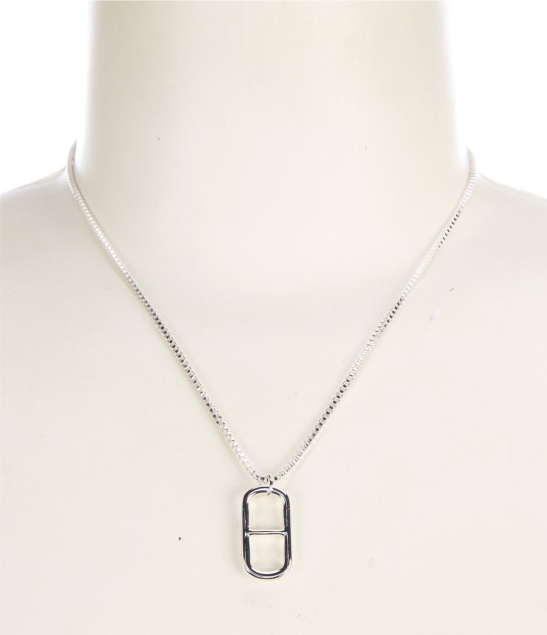 Simplicity Pop Tab Pendant Short Box Chain Short Pendant Necklace ...