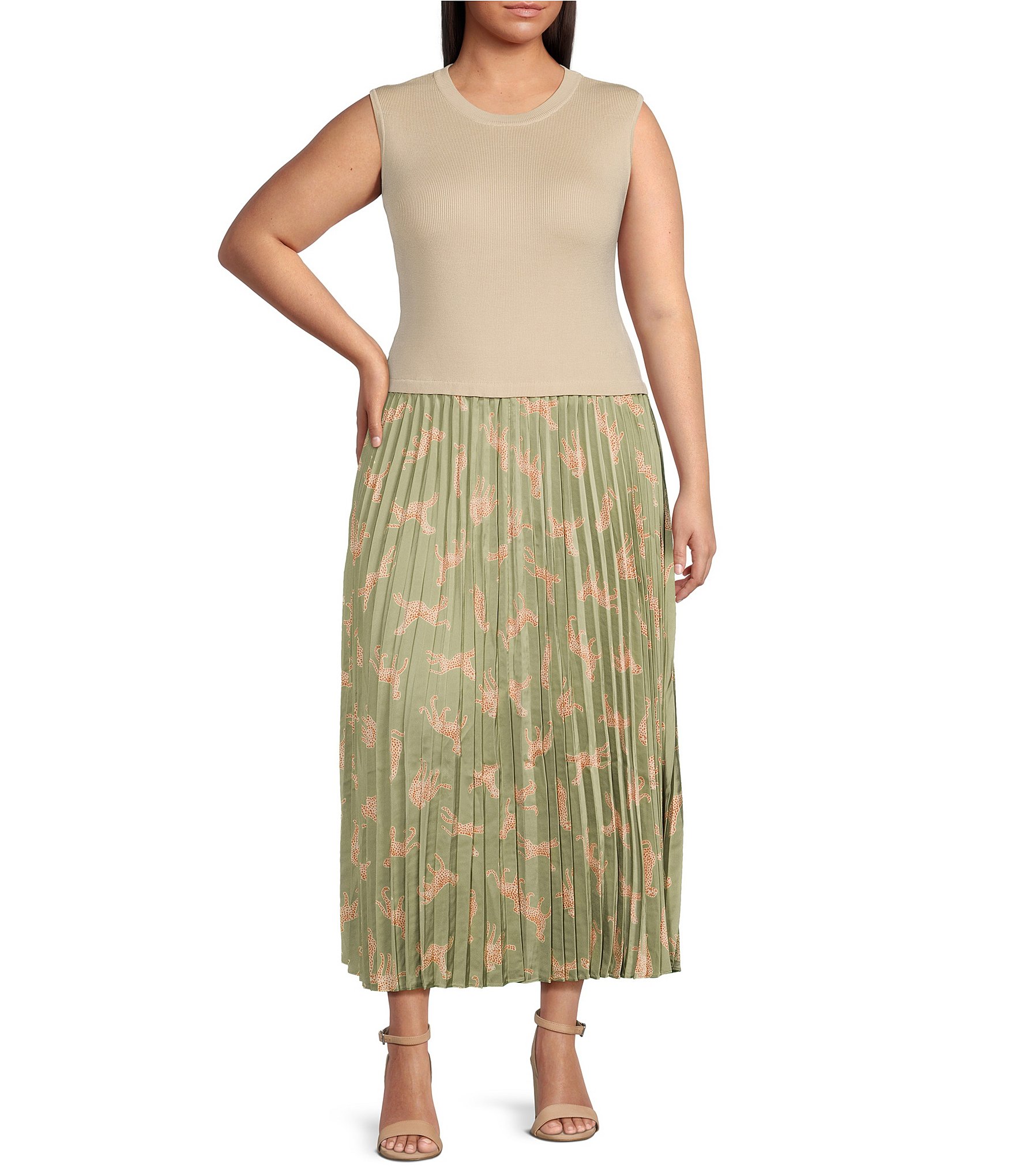 Skies Are Blue Plus Size Printed Maxi Dress | Dillard's