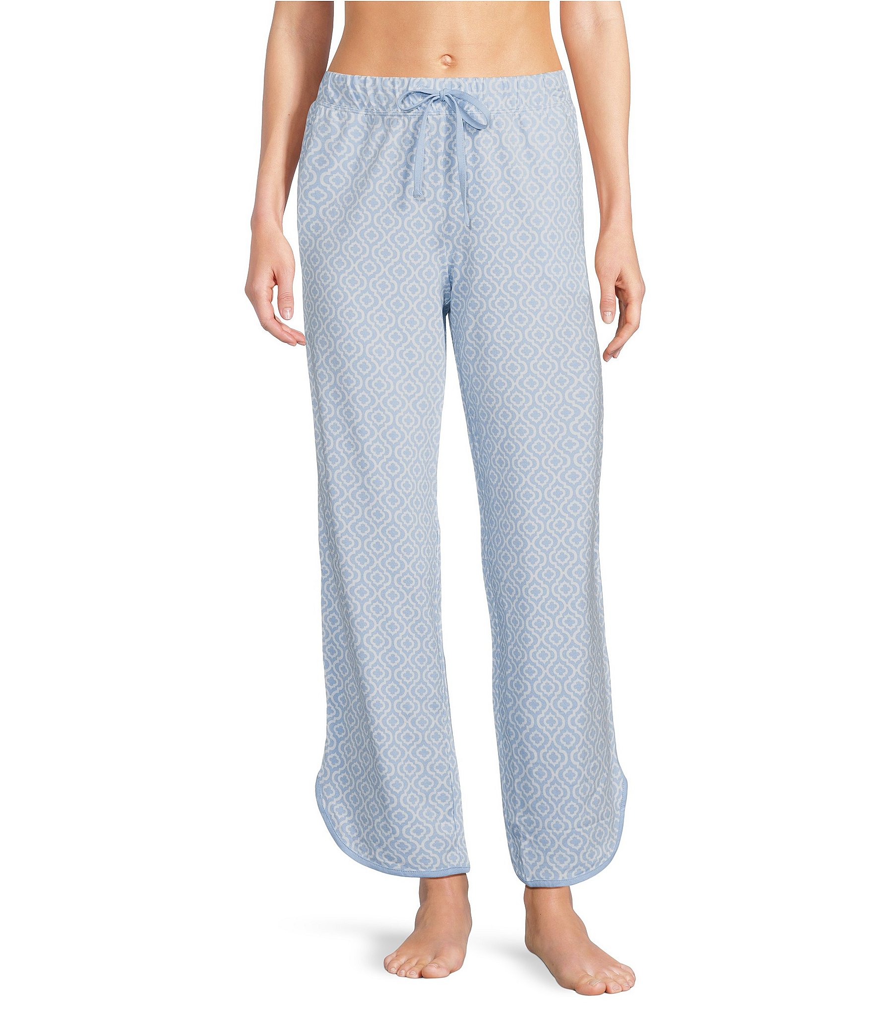 Sleep Sense Drawstring Tie Coordinating Knit Sleep Pants | Dillard's