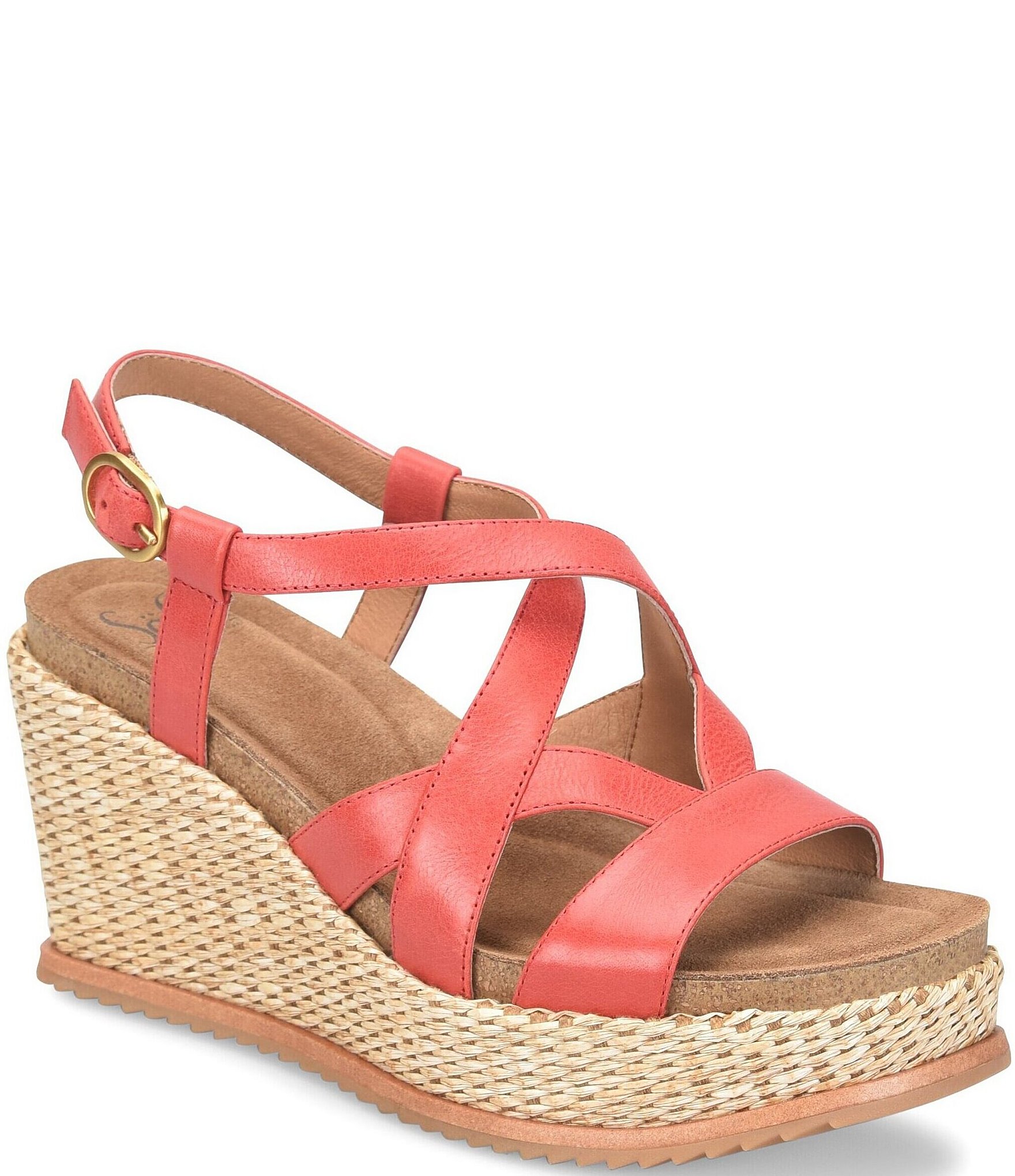 Sofft Devyn Leather Strappy Woven Sandals | Dillard's