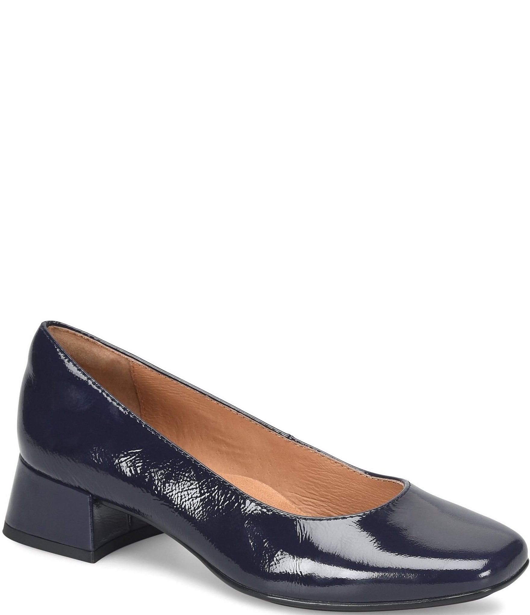Sofft Lillian Patent Leather Block Heel Pumps | Dillard's