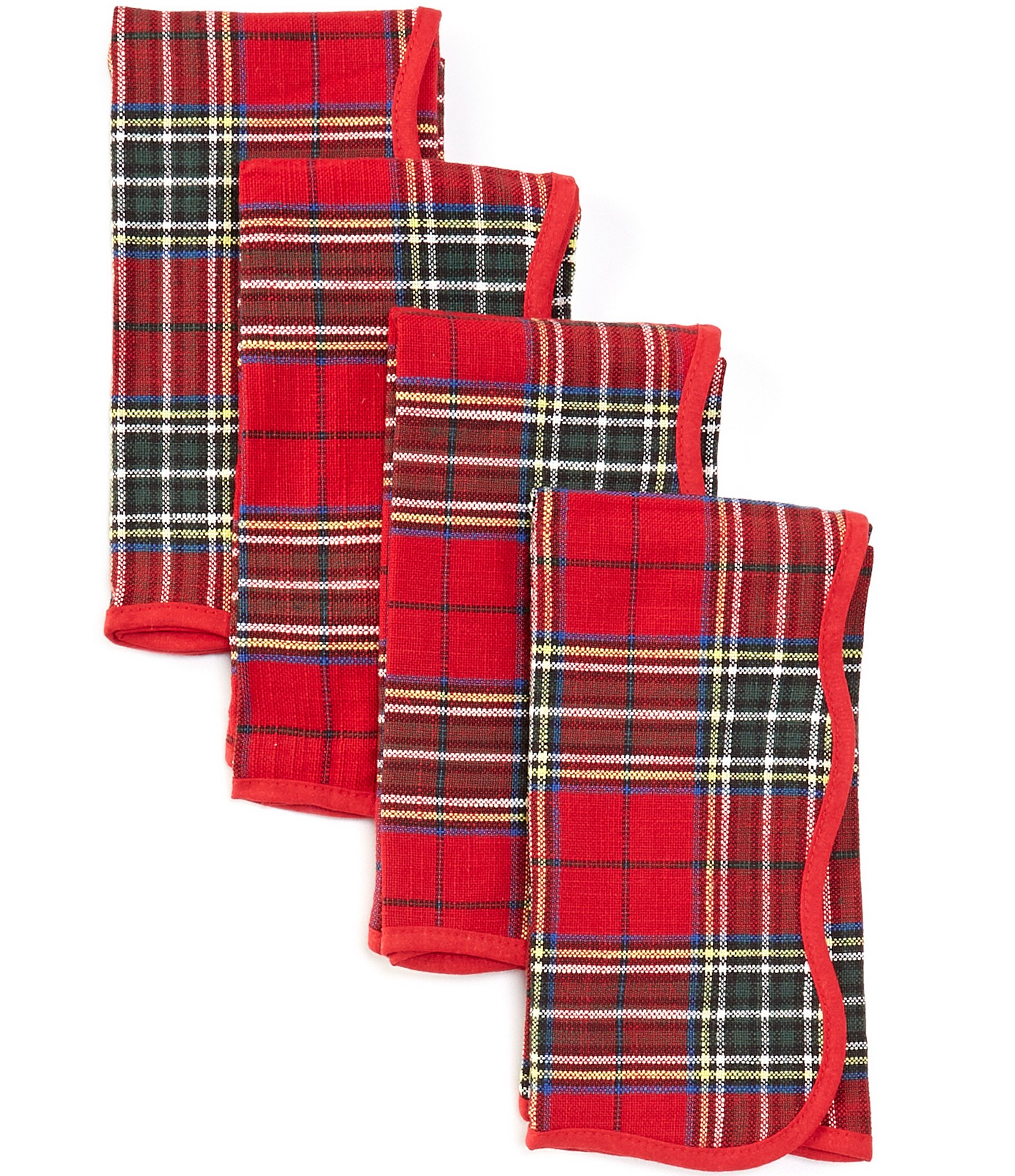 Southern Living Holiday Tartan Plaid Scalloped Napkins, Set of 4 ... Southern Living Holiday Tartan Plaid Scalloped Napkins, Set of 4 ...