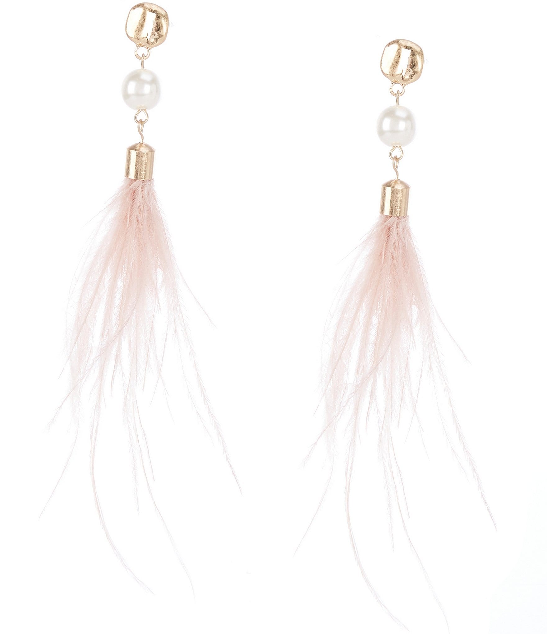 Southern Living Pearl & Feather Statement Drop Earrings | Dillard's
