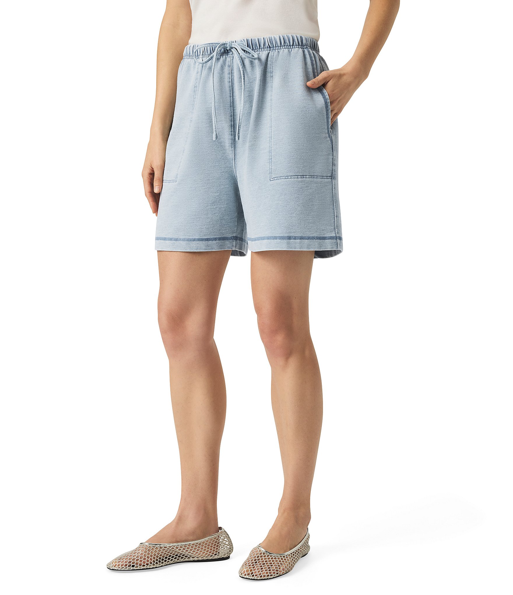 Splendid Terry Knit Drawstring Mid Rise Lounge Shorts | Dillard's