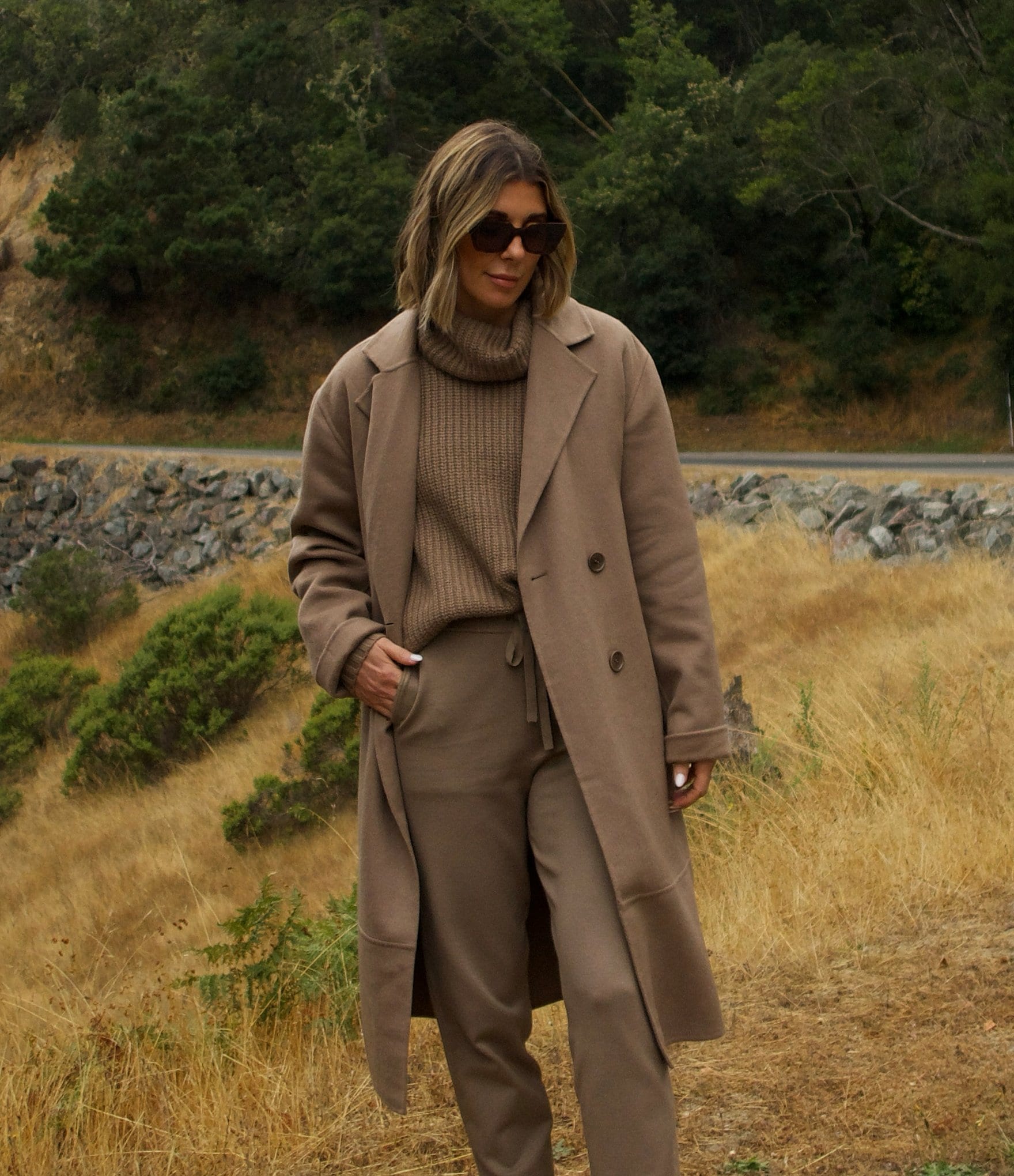 Splendid x Cella Jane Blog Icon Woven Wool Blend Notch Lapel Long ...