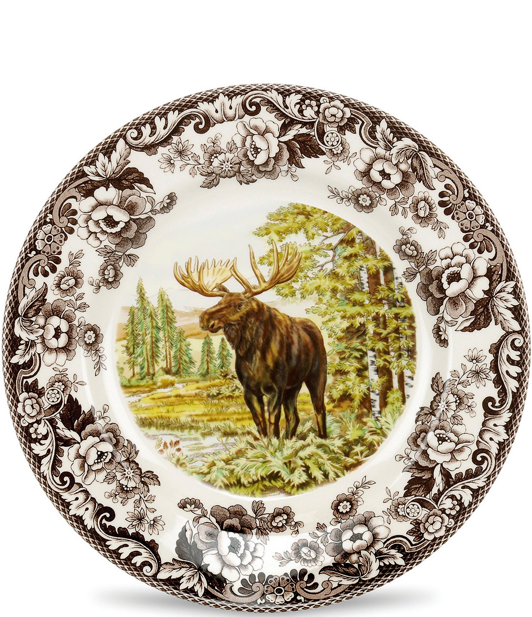 Spode Festive Fall Collection Woodland Majestic Moose Dinner Plate ...