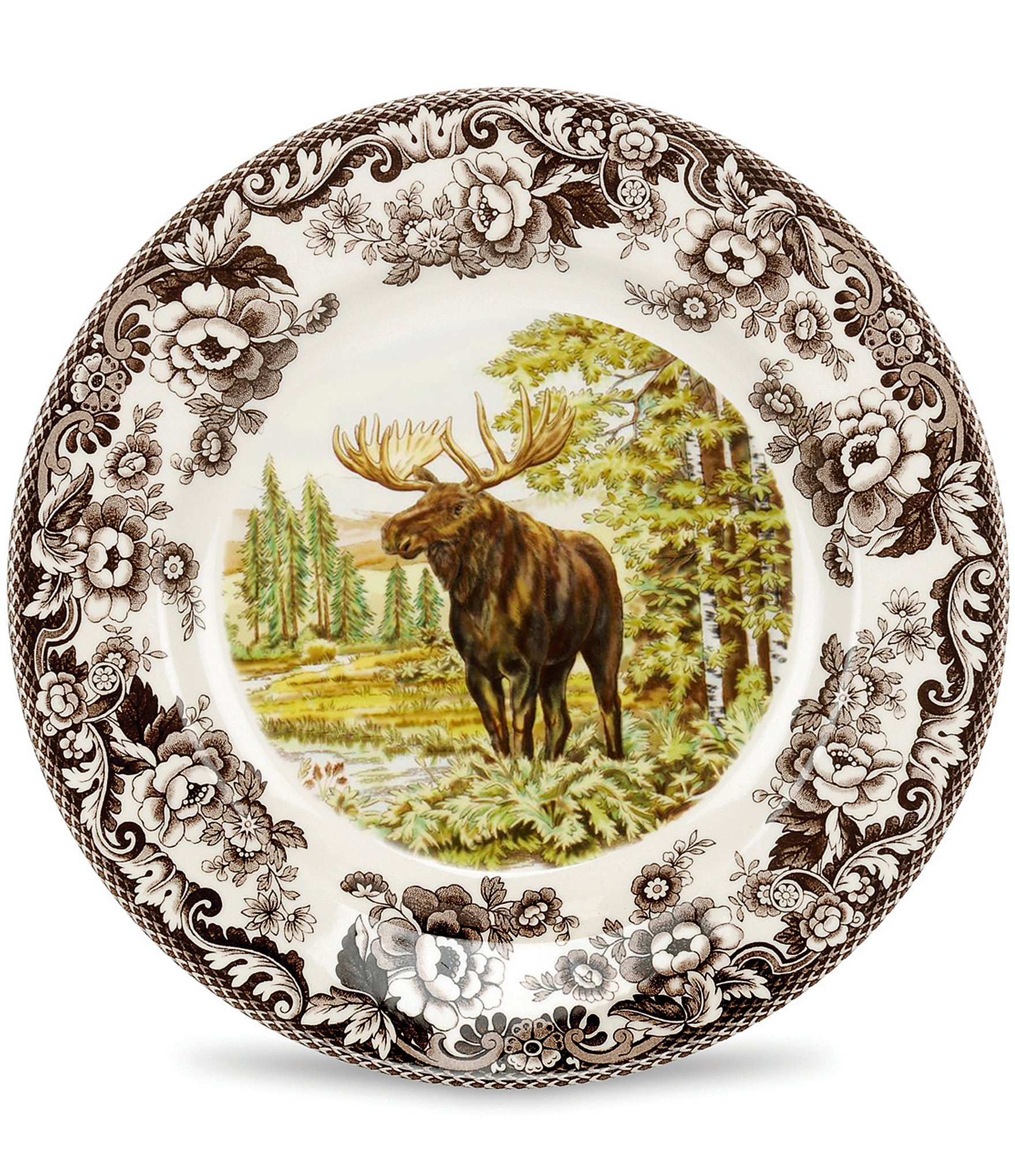 Spode Festive Fall Collection Woodland Majestic Moose Dinner Plate ...