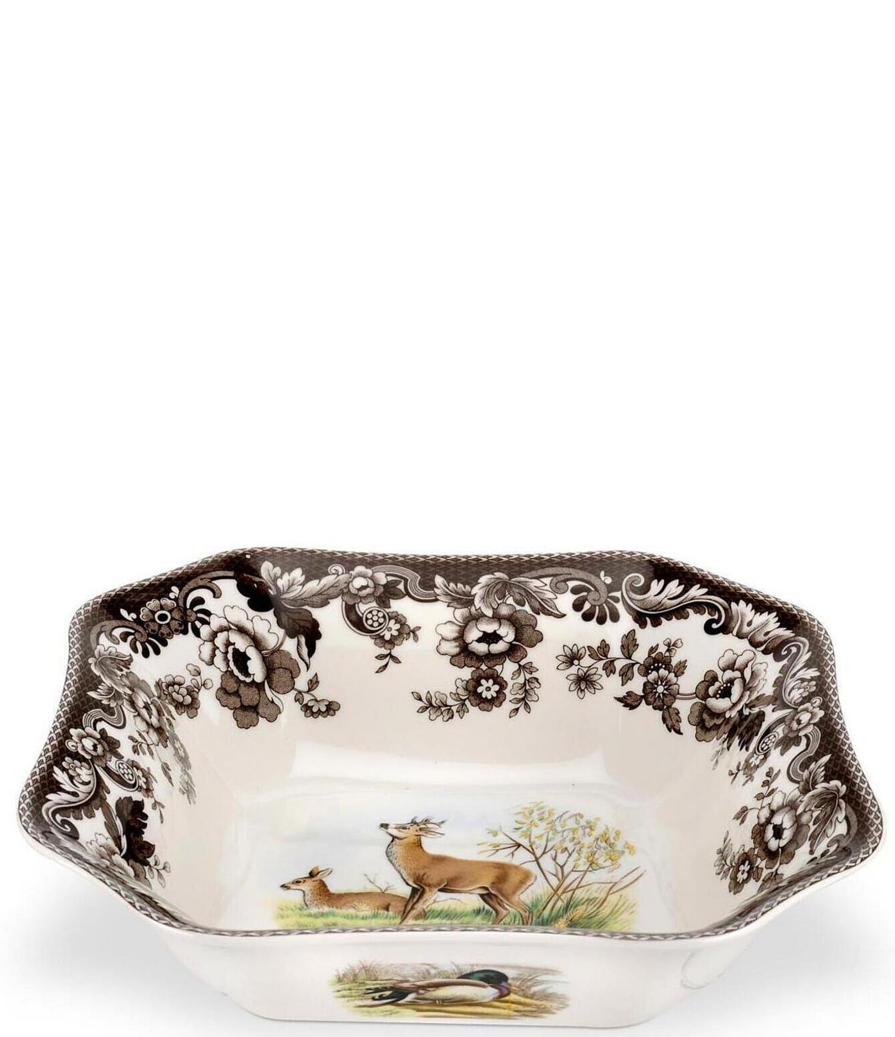 Spode Festive Fall Collection Woodland Deer Square Serving Bowl | Dillard's