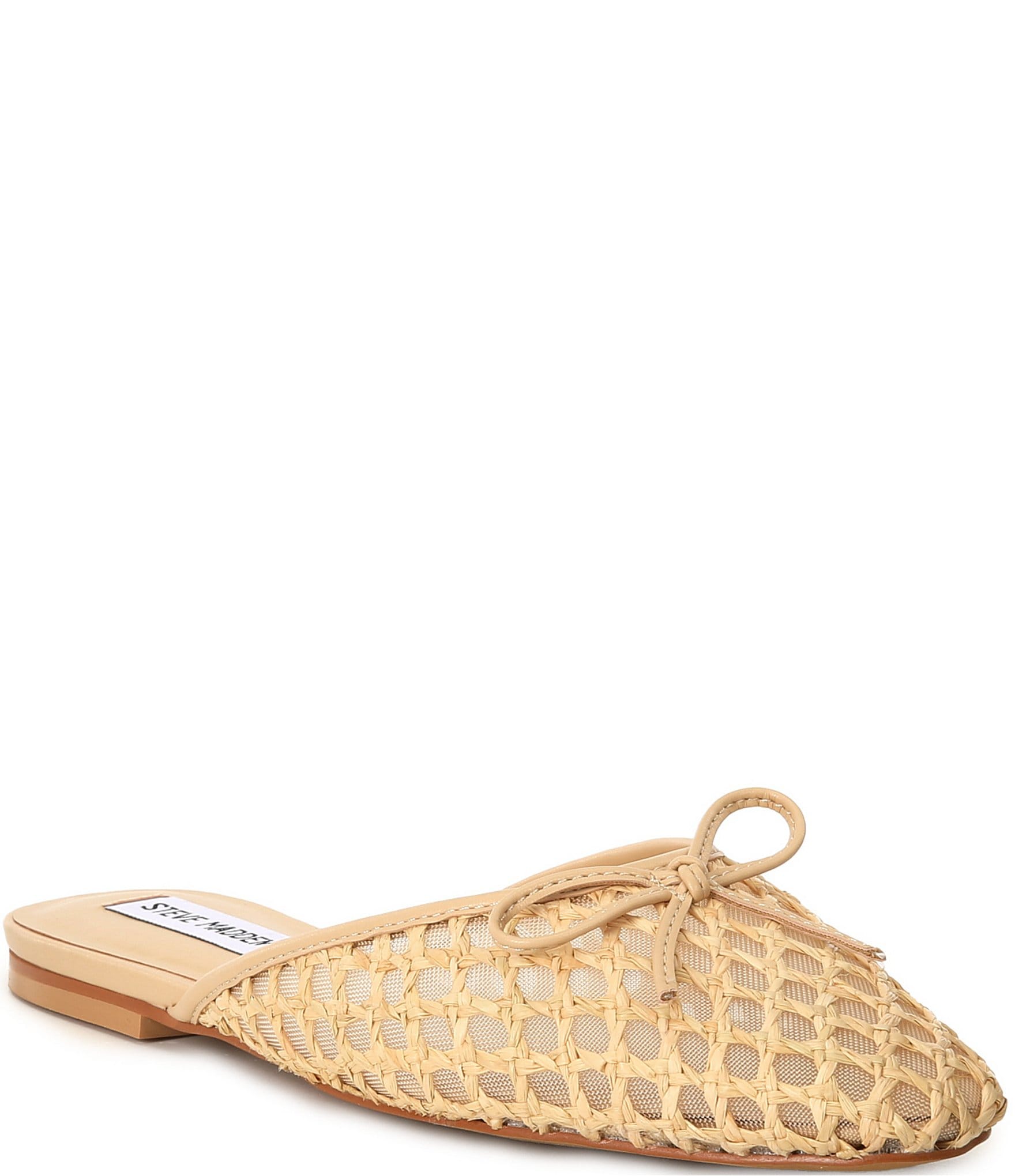 Steve Madden Birdee Raffia Flat Mules | Dillard's