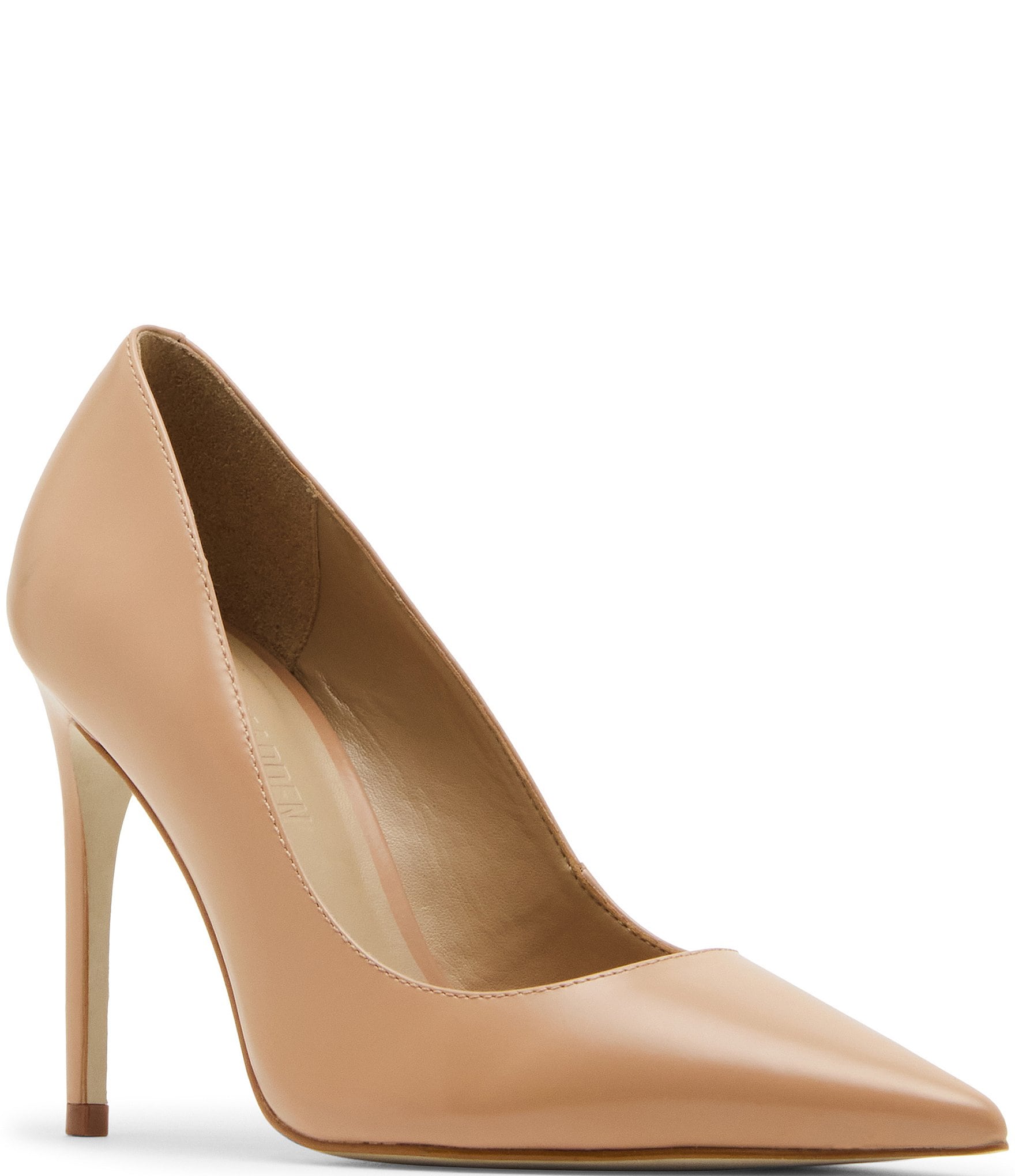 Steve Madden Noir Leather Pointed Toe Stiletto Pumps | Dillard's