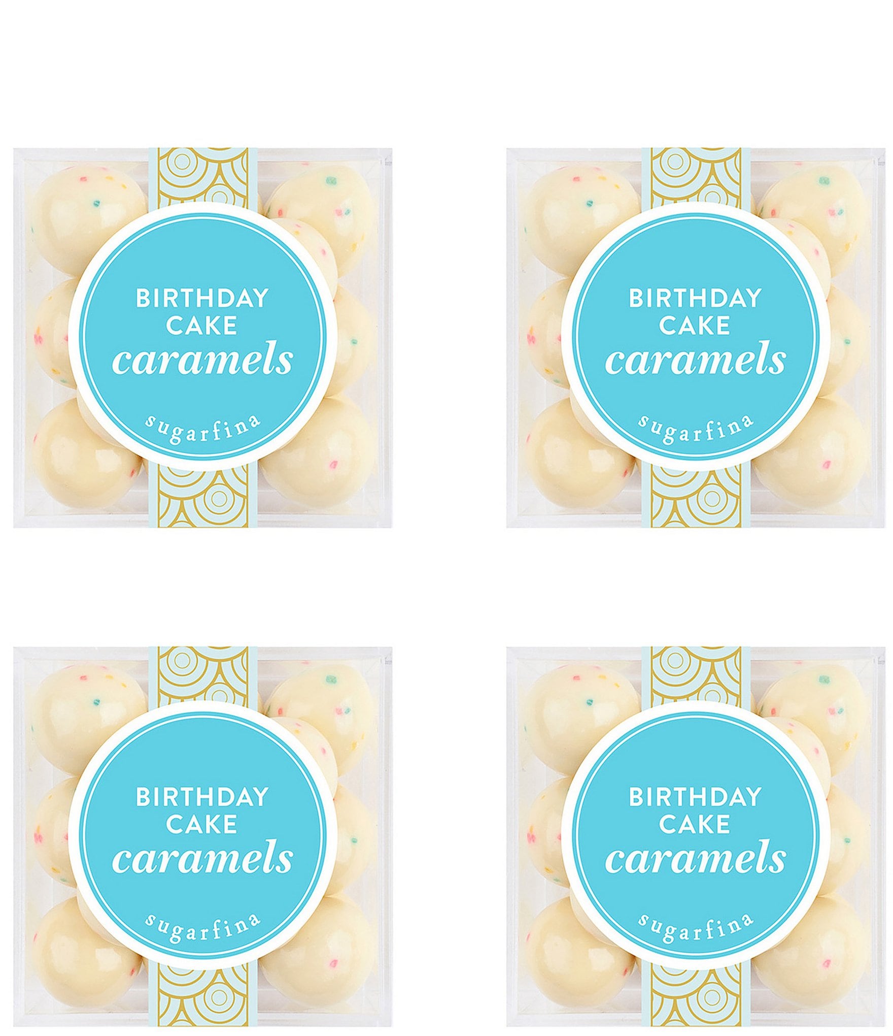 Sugarfina Birthday Cake Caramels - Small Cube 4-Piece Kit | Dillard's
