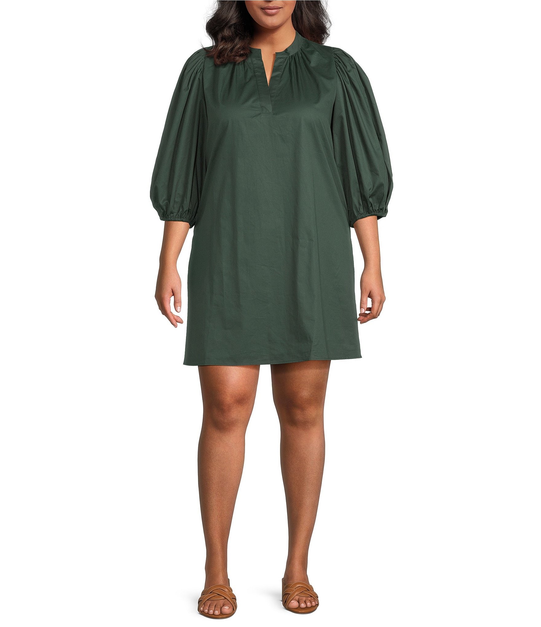 Sugarlips Plus Size Vitoria Balloon Sleeve Shift Mini Dress | Dillard's
