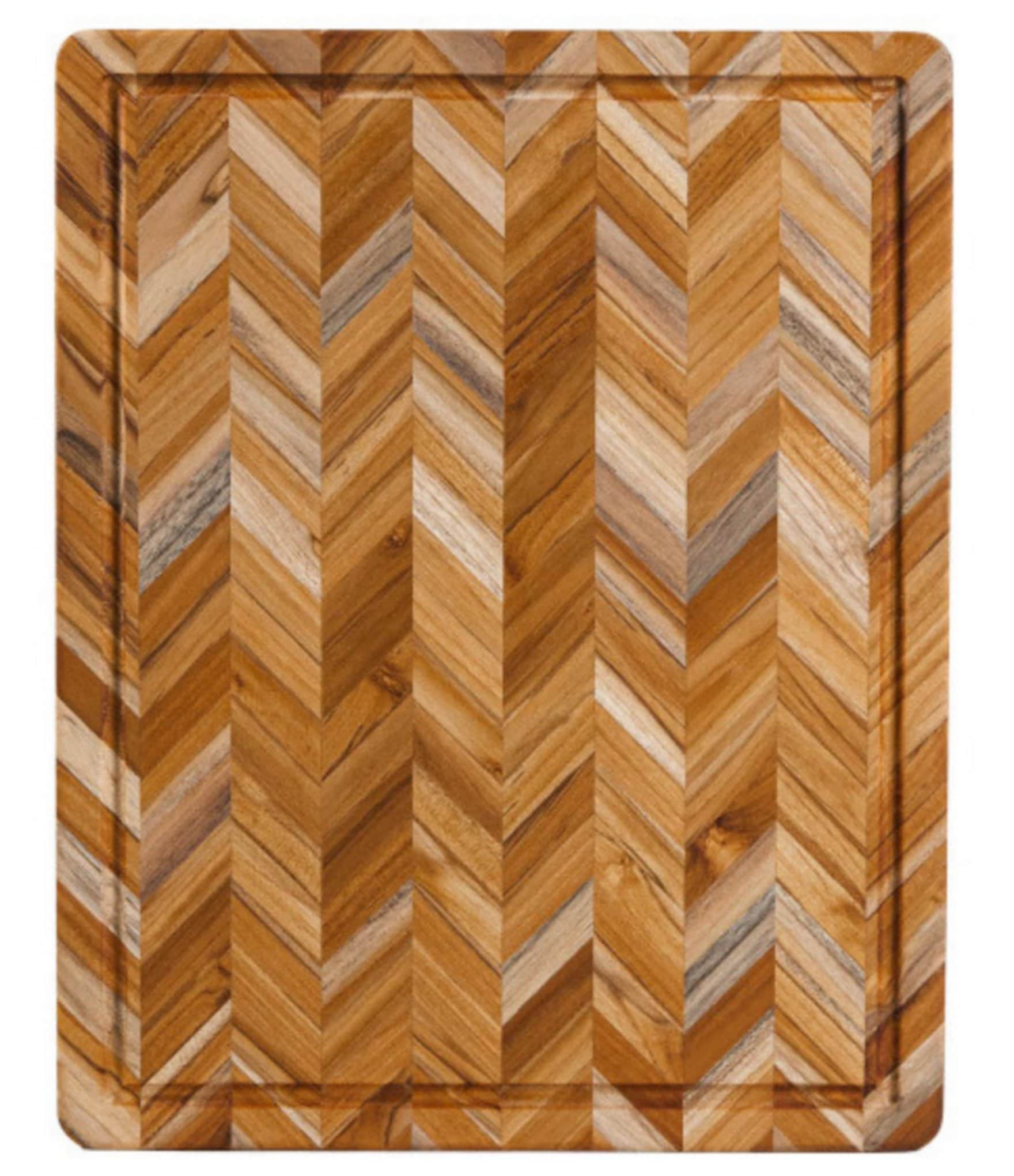 Teakhaus Herringbone Butcher Block Carving Board | Dillard's