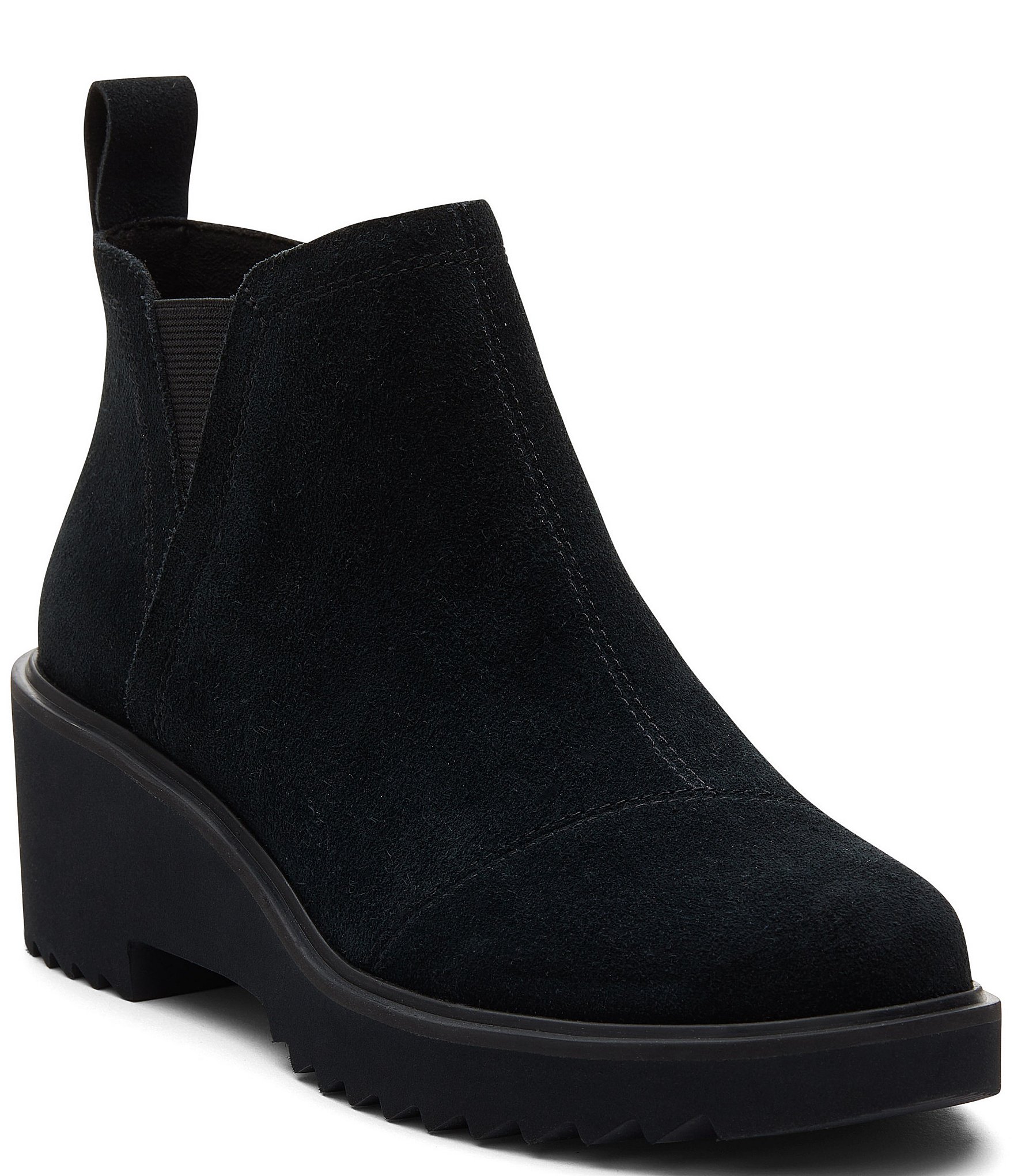 TOMS Maude Suede Wedge Booties | Dillard's