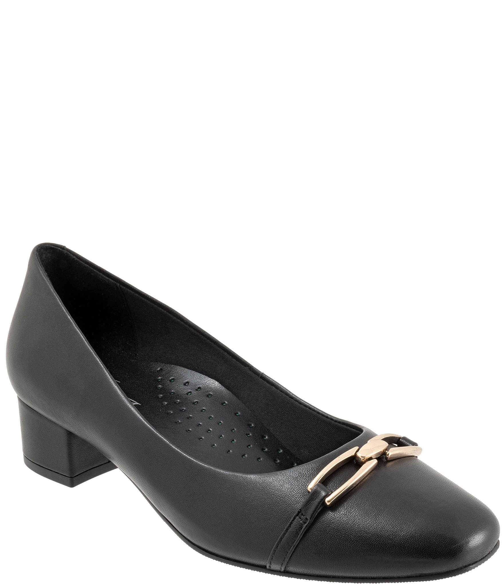 Trotters Dakota Leather Bit Buckle Pumps | Dillard's