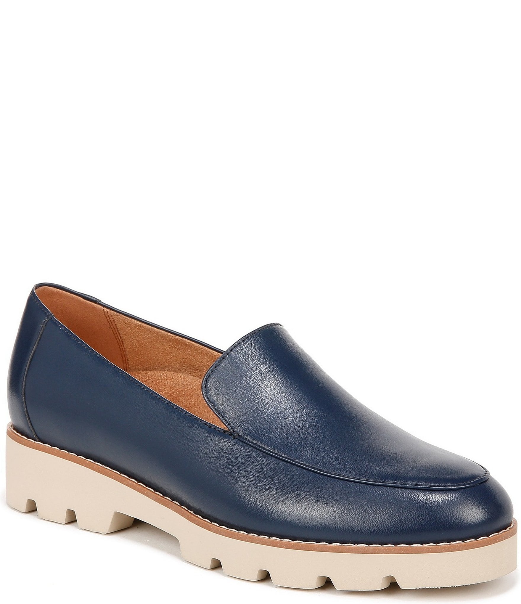 Vionic Kensley Leather Slip-On Lug Sole Platform Loafers | Dillard's