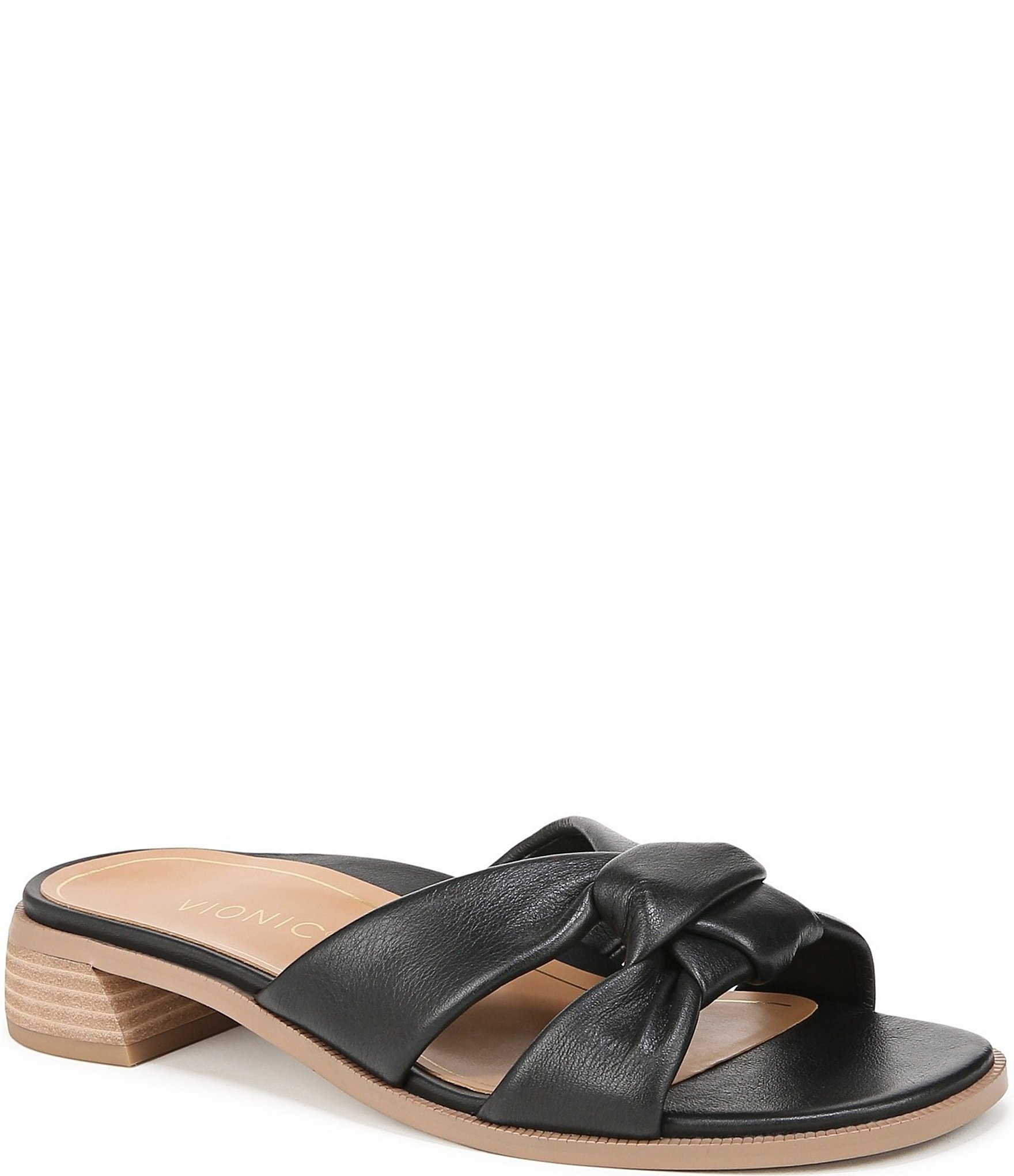 Vionic Mabel Leather Slides | Dillard's