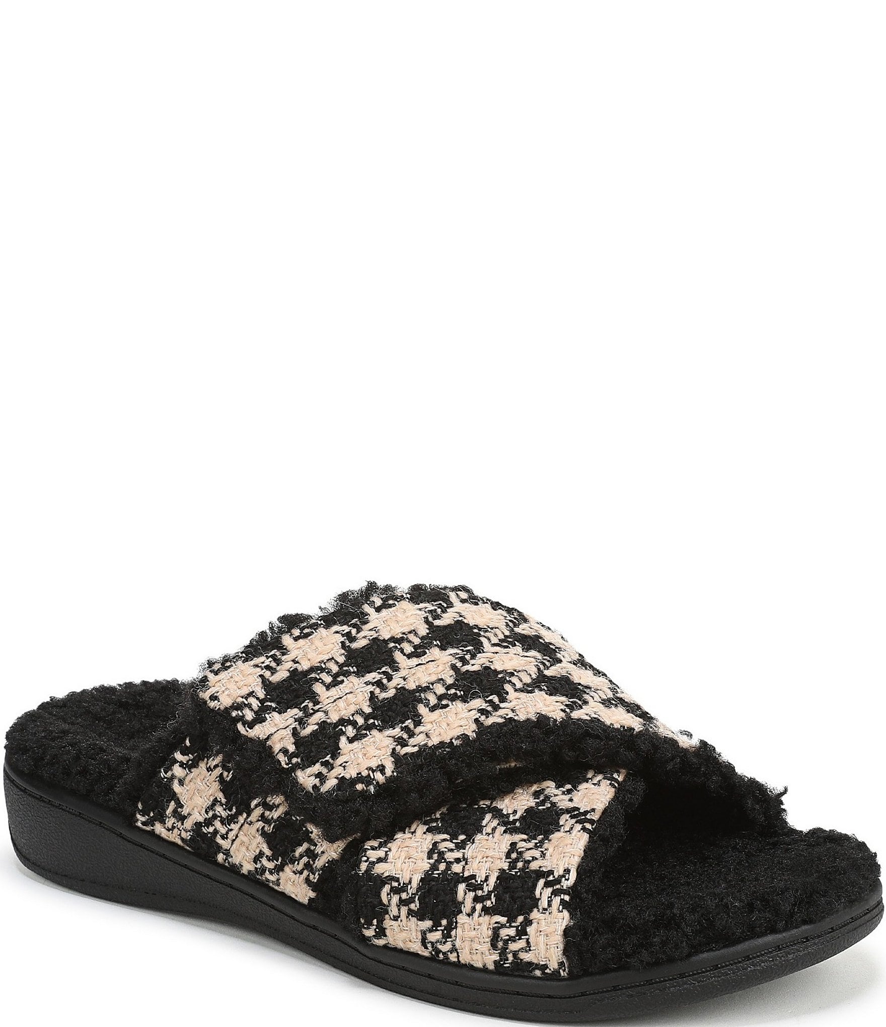 Vionic Relax II Houndstooth Slide Slippers | Dillard's