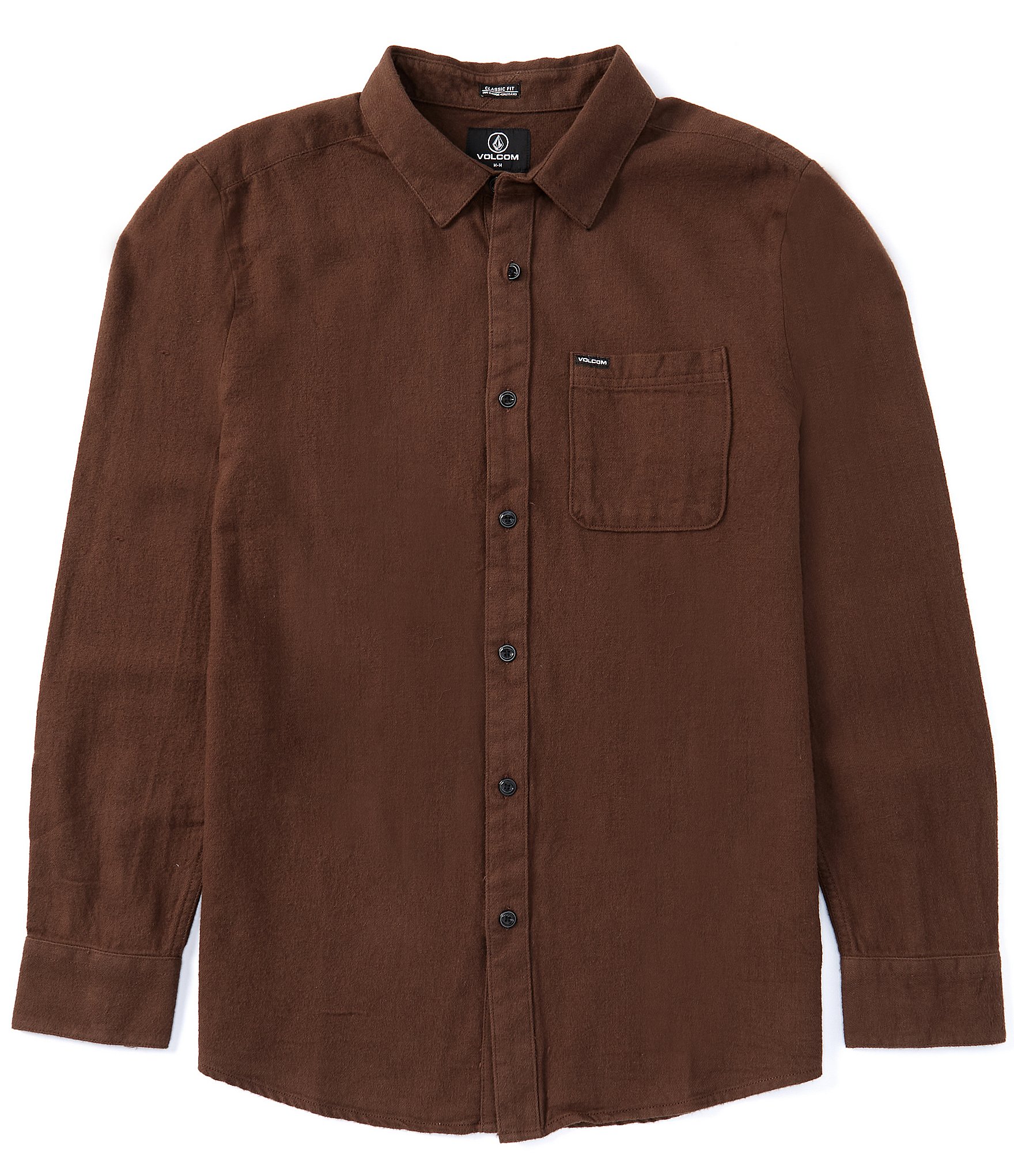 Volcom Caden Long Sleeve Solid Flannel Shirt | Dillard's