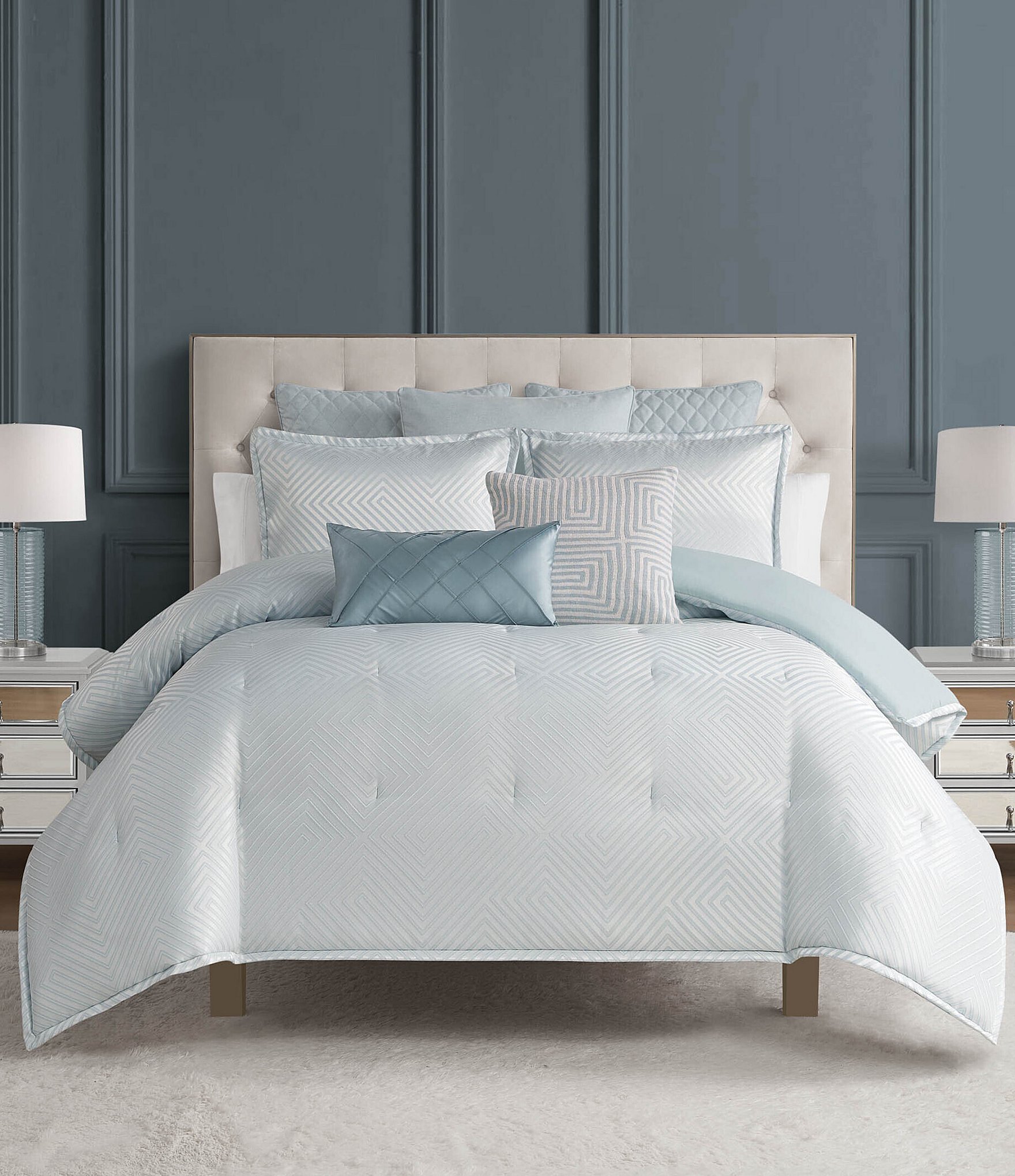 Waterford Houston Jade Mini Comforter Set | Dillard's