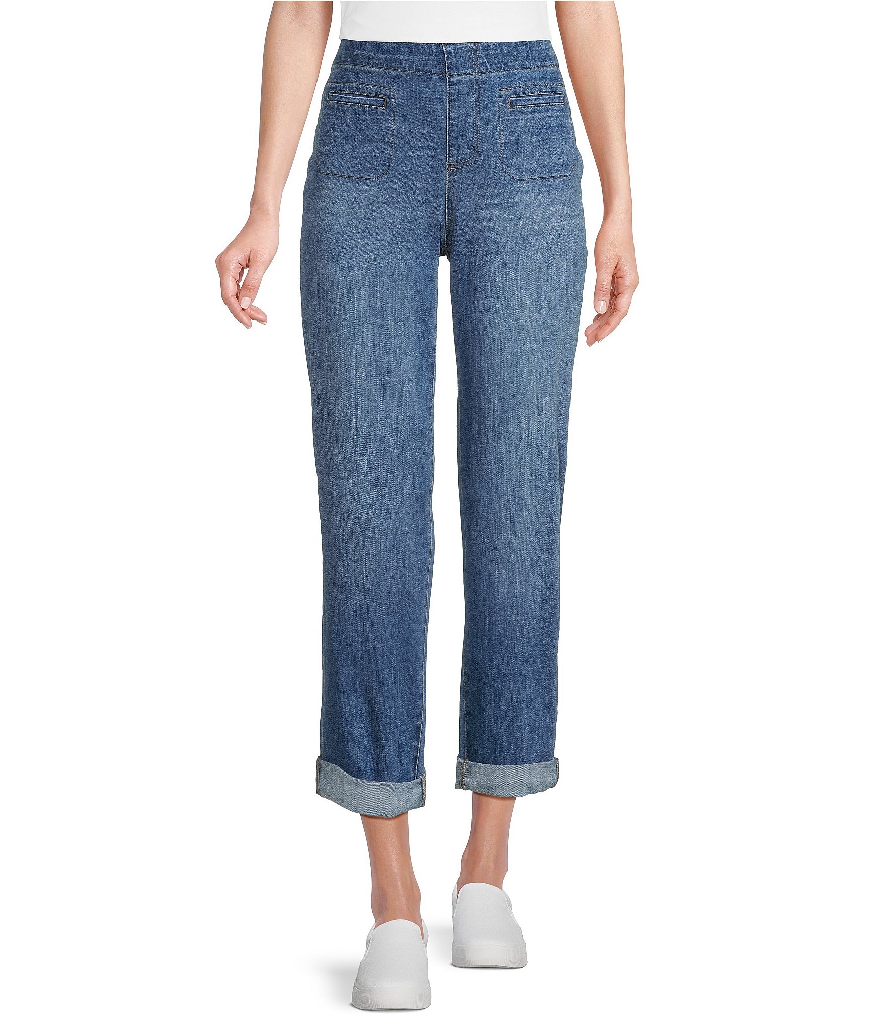 Westbound the HIGH RISE fit Crop Pull-On Denim Jeans | Dillard's