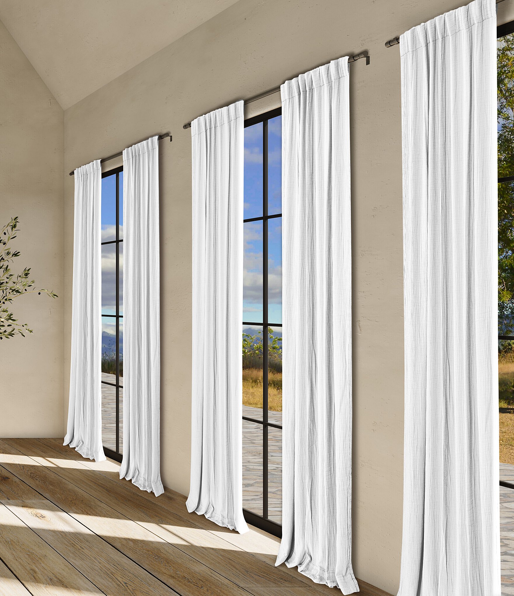 White Sand South Seas Cotton Single Drapery Panel | Dillard's