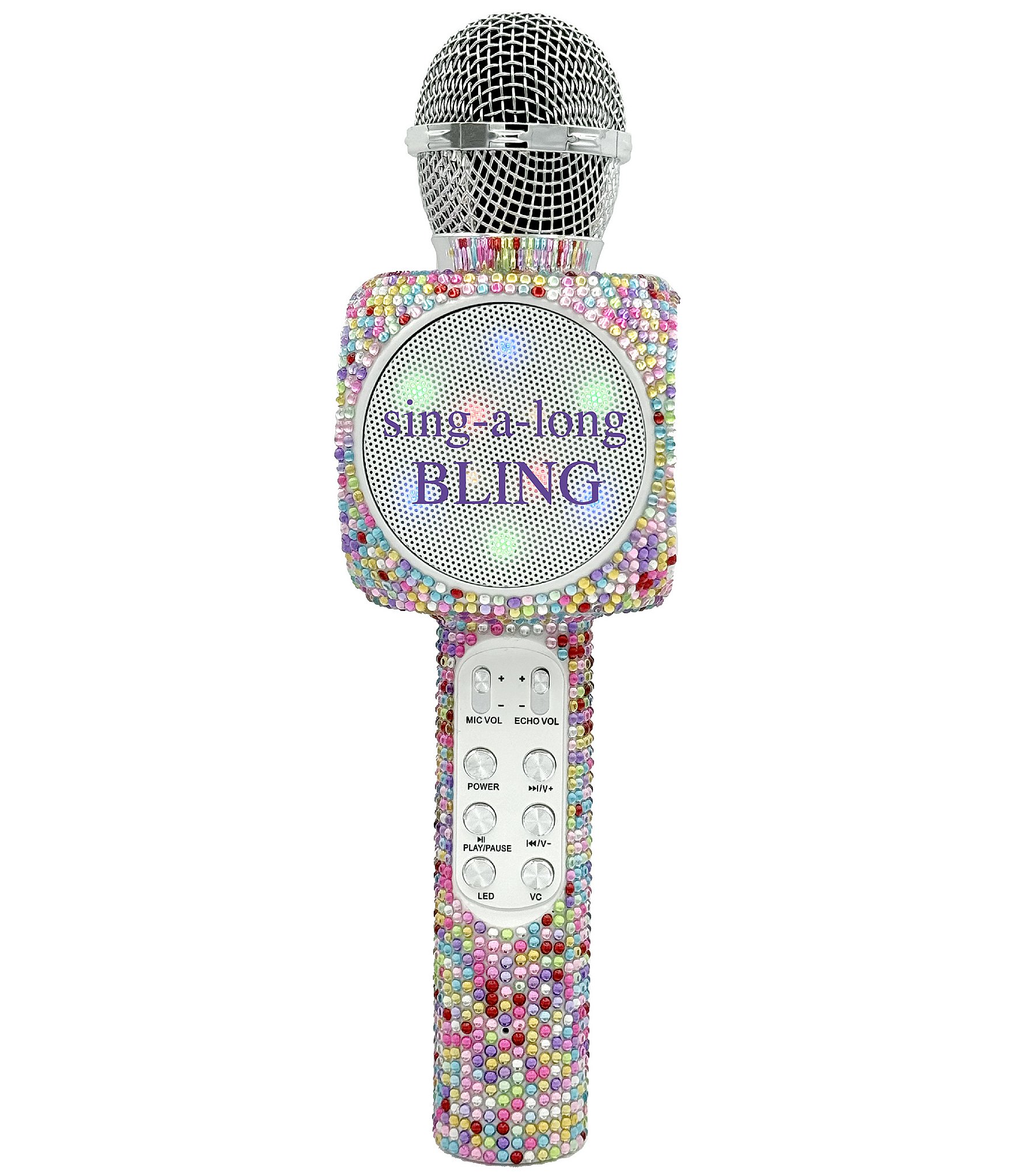 Wireless Express Sing-Along Bling Confetti Bluetooth Karaoke Microphone | Dillard's