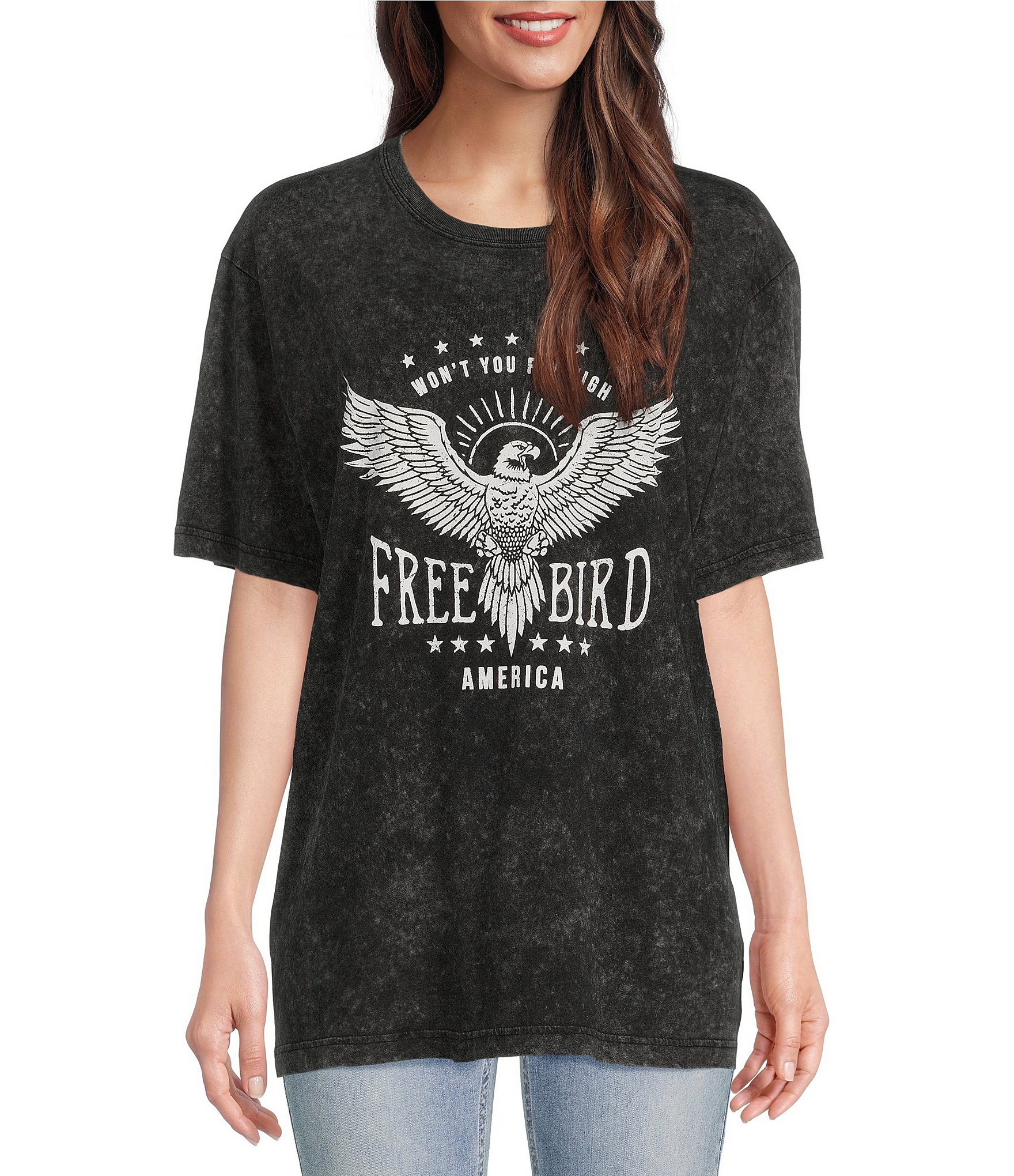 Zutter Short Sleeve Free Bird Western Tee Shirt | Dillard's